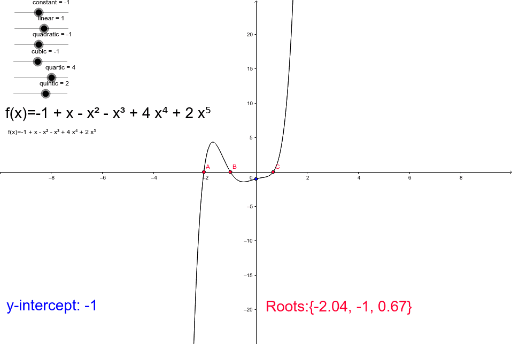 Quintic Polynomial – GeoGebra