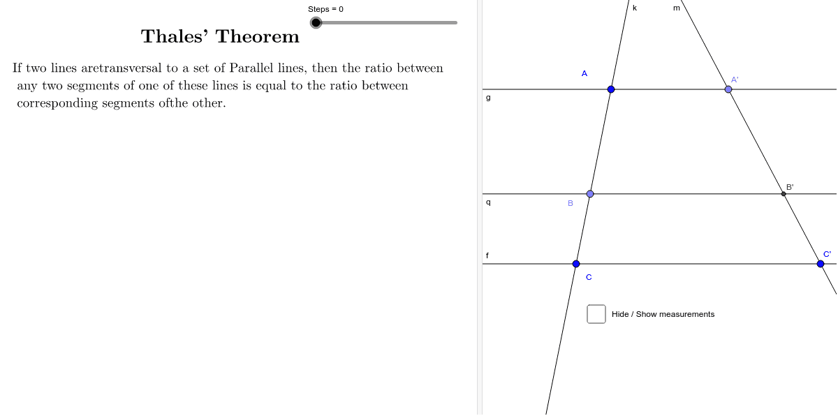 Thales' Theorem – GeoGebra