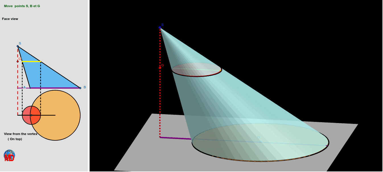 Oblique cone – GeoGebra